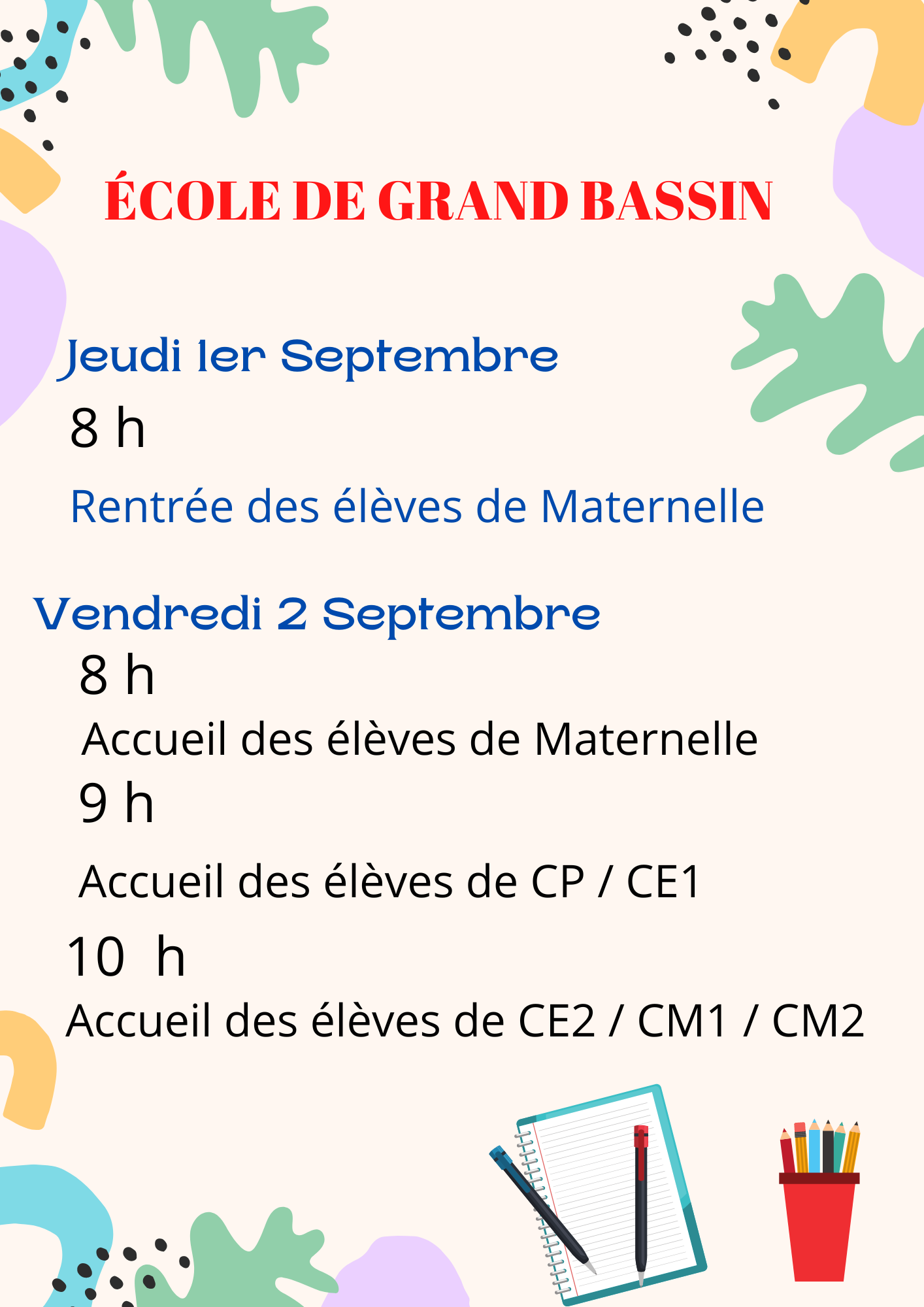 C'est la rentrée ! - Ville du Saint-Esprit