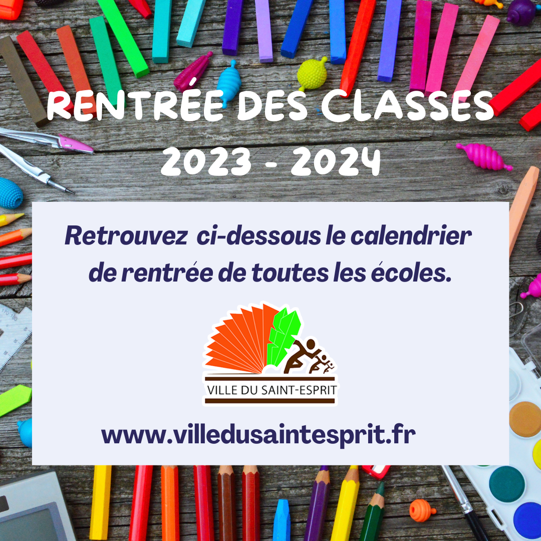 L'heure de la rentrée a sonné ! - Ville du Saint-Esprit